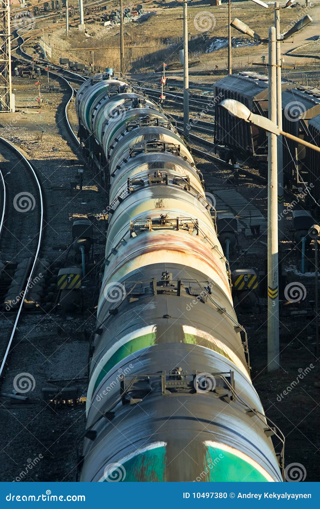 The Train Transports Tanks with Oil and Fuel Stock Photo - Image of ...