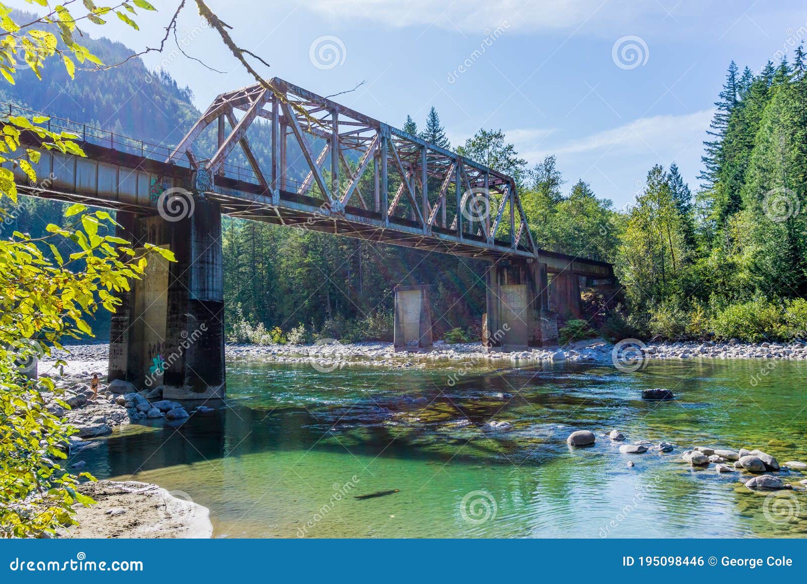 Northwest Train Trestle 2 stock photo. Image of northwest - 195098446