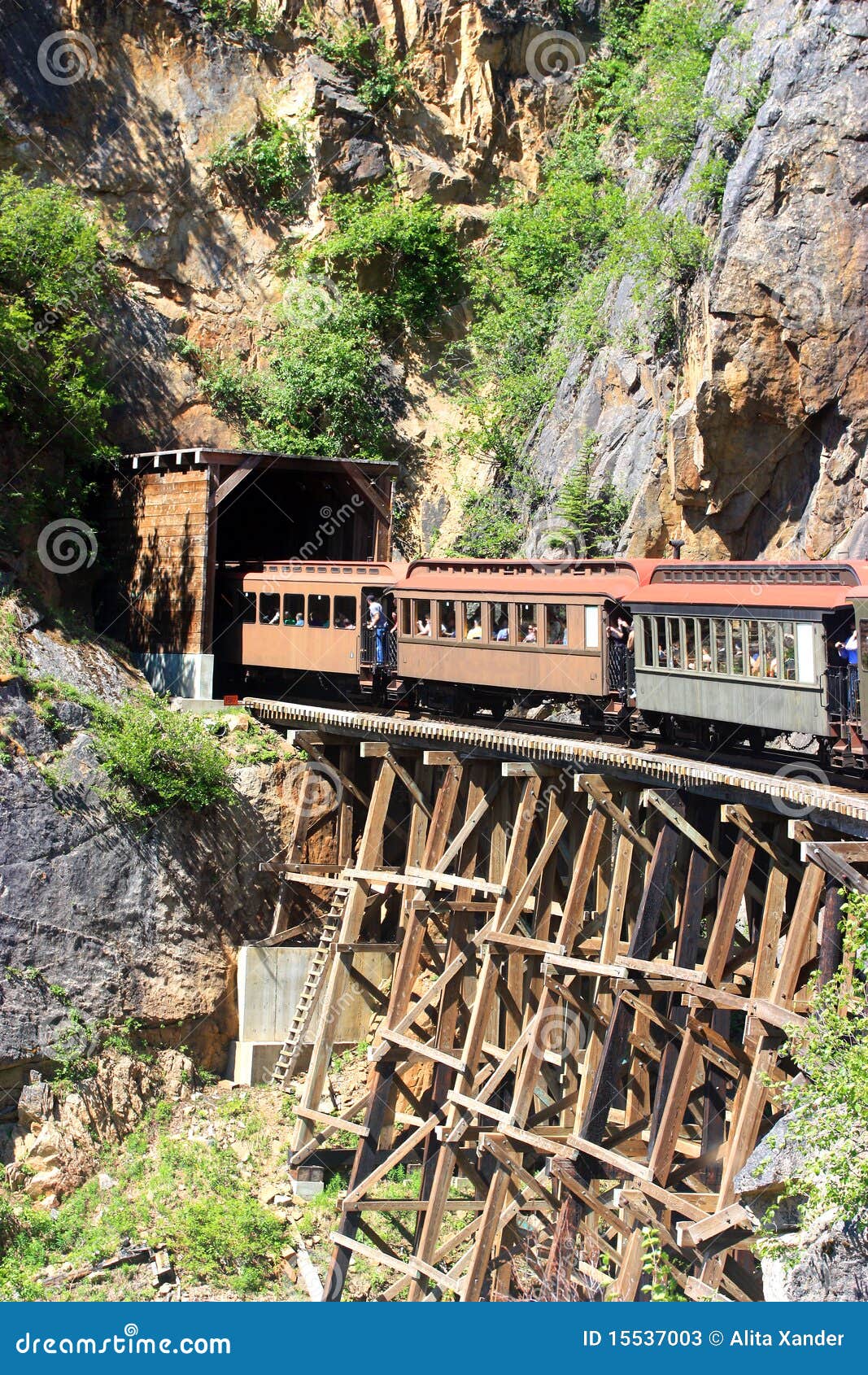 Train in Tunnel stock image. Image of soot, passenger - 15537003