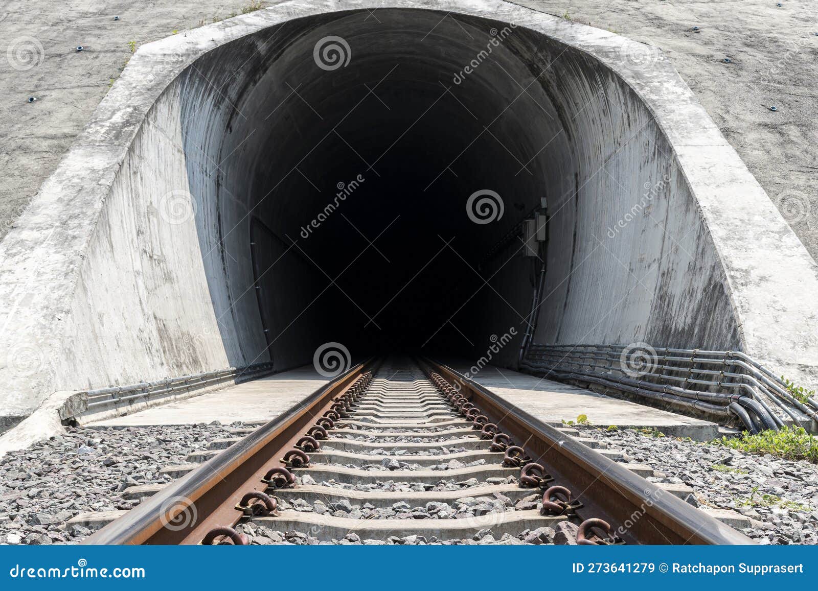 Train Tunnel Running through Mountain Stock Image - Image of ...