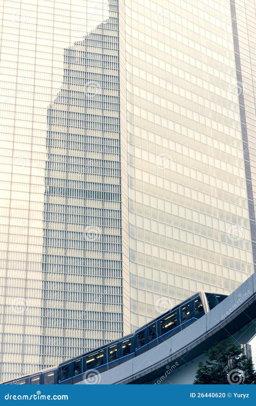 Train under skyscrapers stock photo. Image of cityscape - 26440620