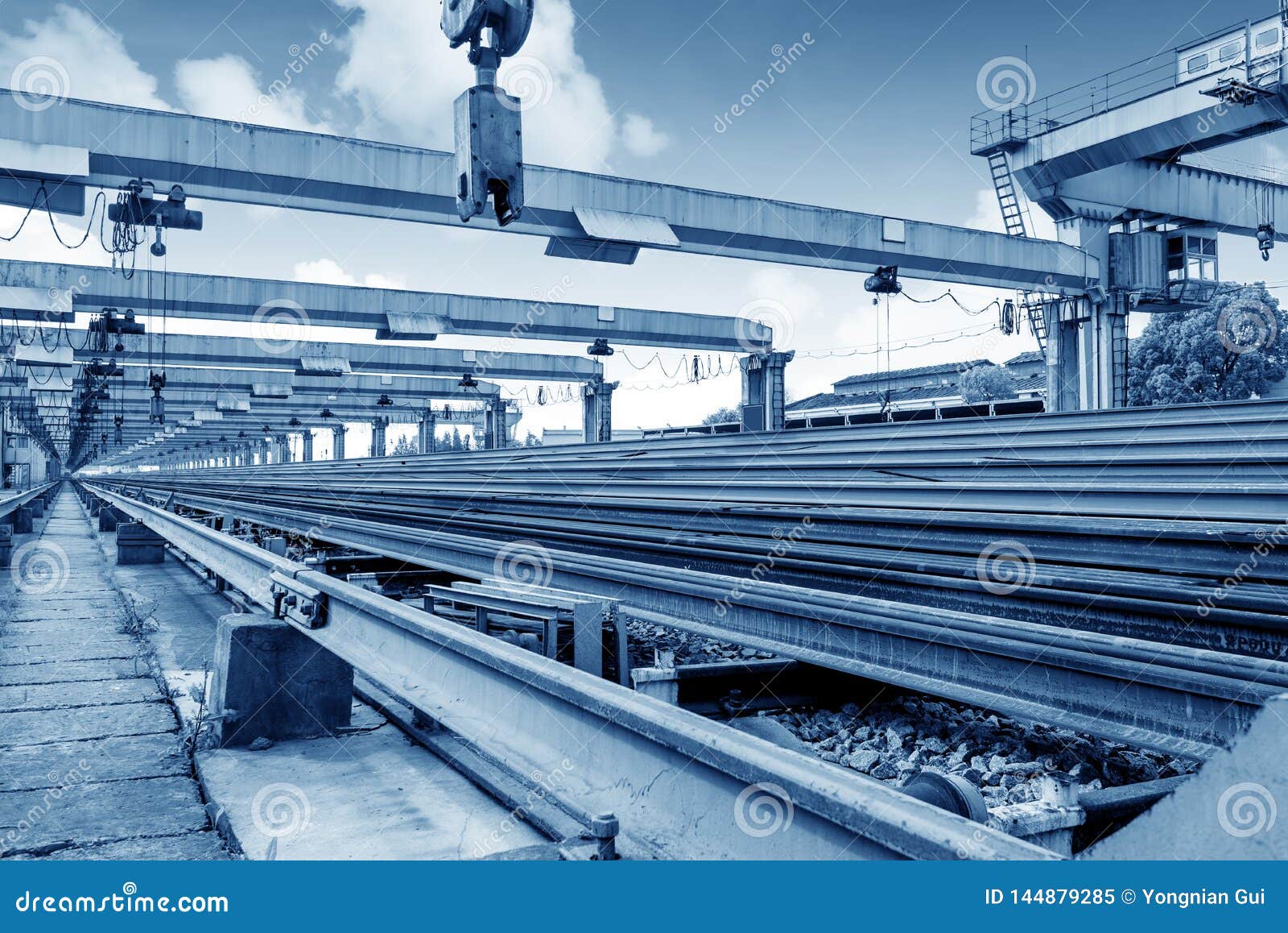 Train unloading dock stock image. Image of commercial - 144879285
