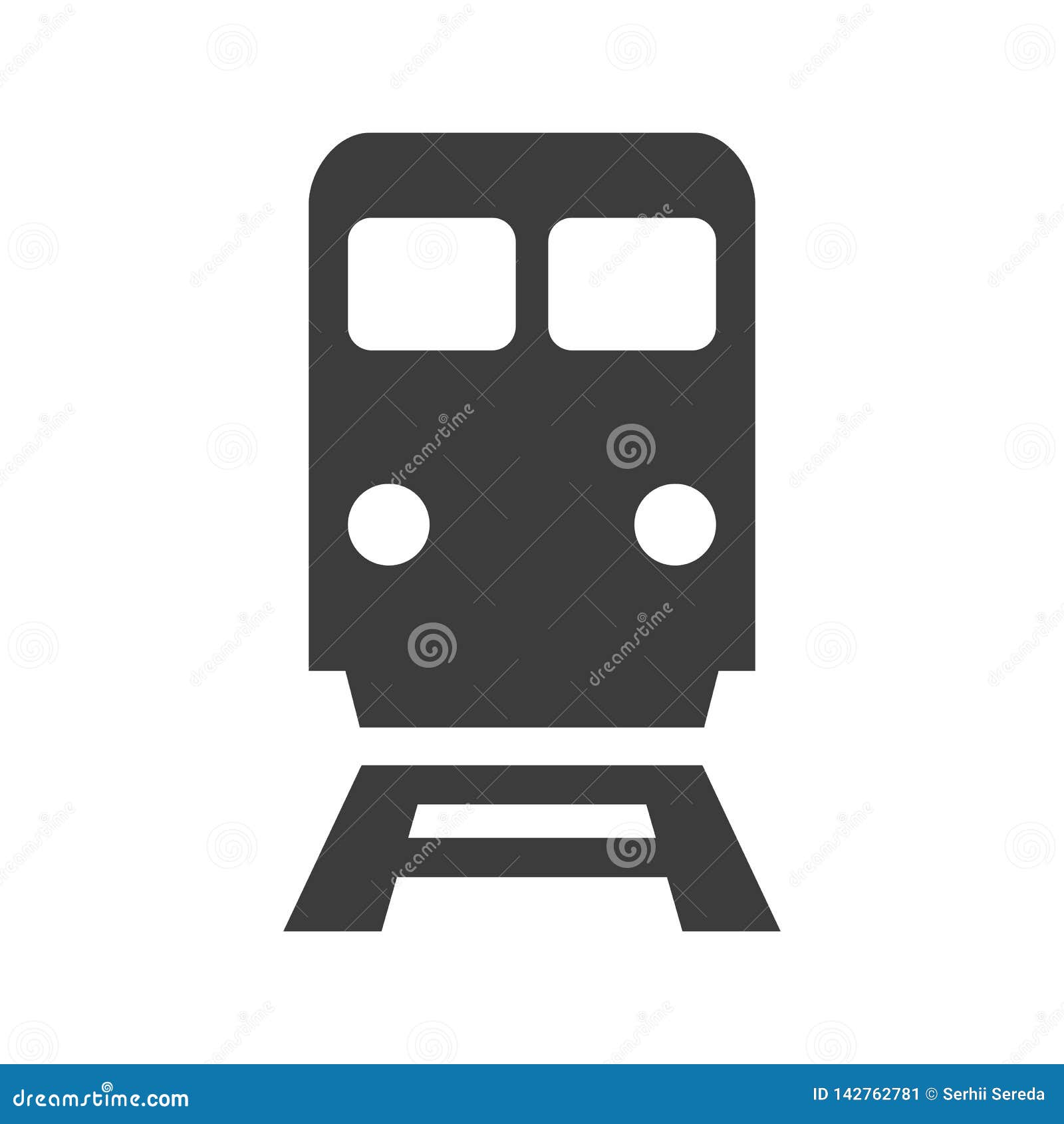 Train Vector Flat Icon On White Background Stock Illustration ...