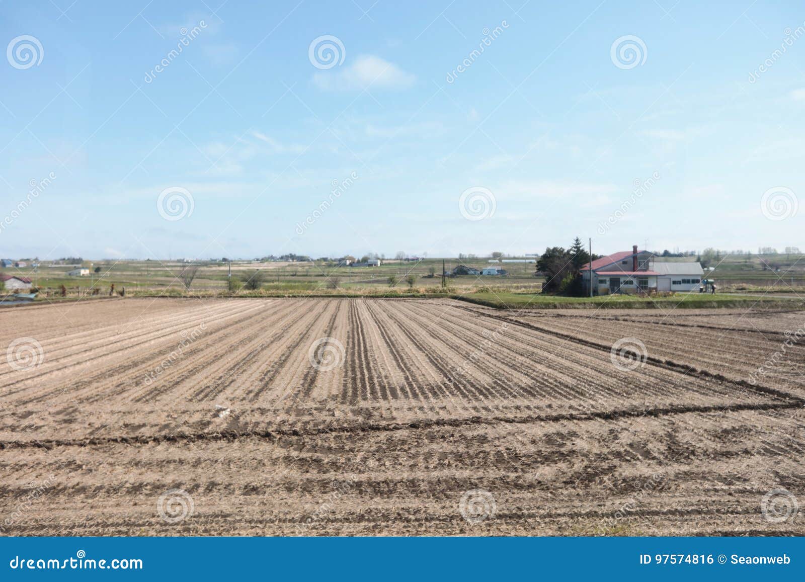 Train View of Furano Line Hokkaido at Japan Stock Photo - Image of land ...