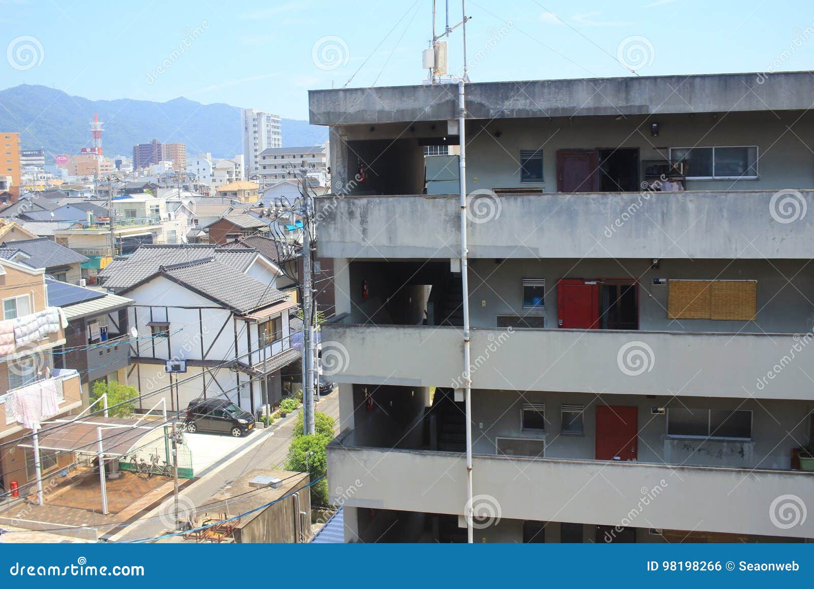 Train View of Sanyo Main Line Editorial Photo - Image of village ...