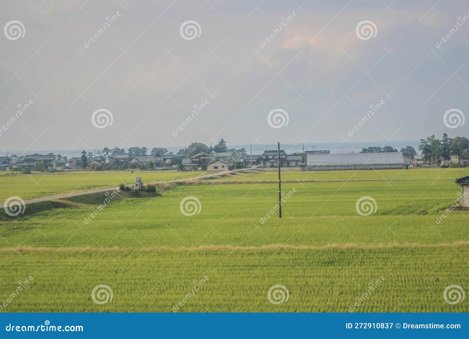 A Train View of Toyama Countryside, Japan 30 Oct 2013 Stock Image ...
