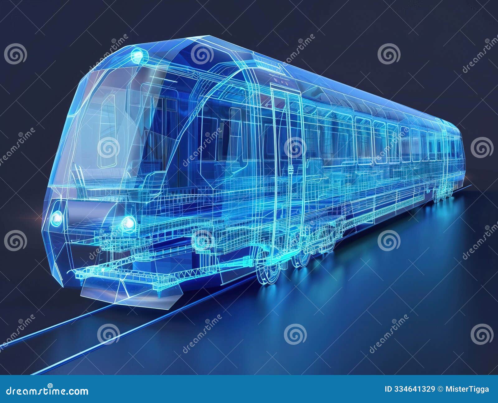 Train Visualization with Augmented Reality Transparent Train in Studio ...