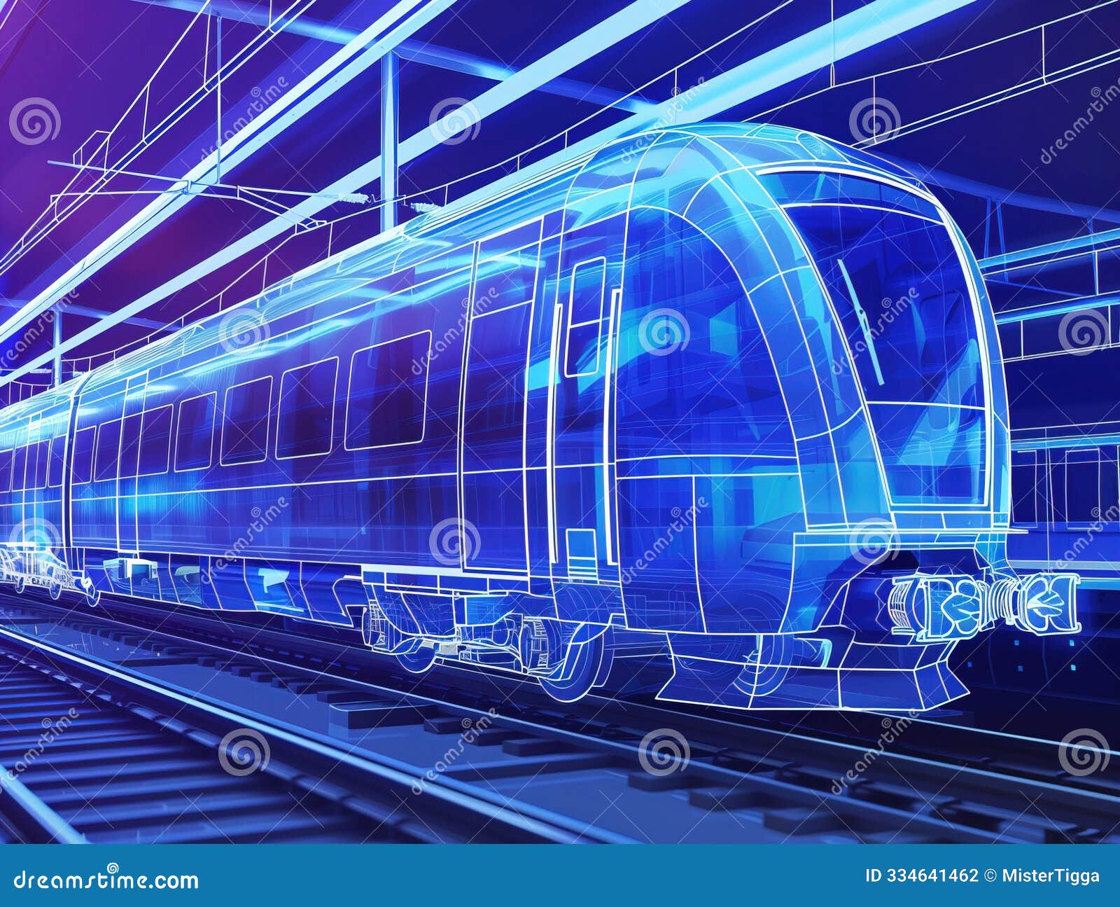 Train Visualization with Augmented Reality Transparent Train in Studio ...