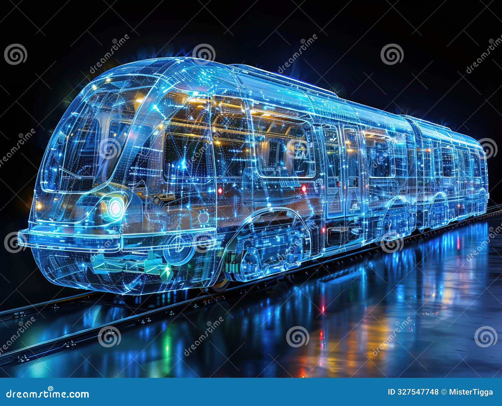 Train Visualization with Augmented Reality Transparent Train in Studio ...