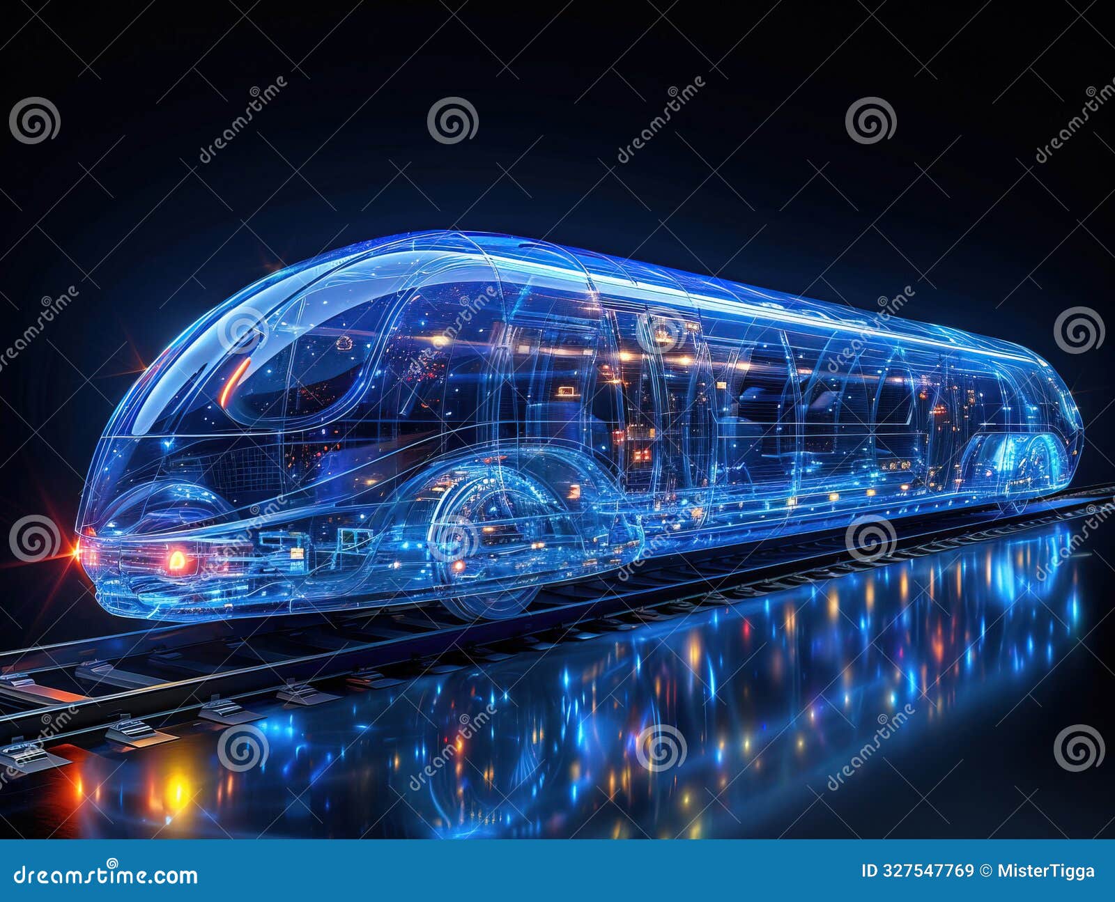 Train Visualization with Augmented Reality Transparent Train in Studio ...