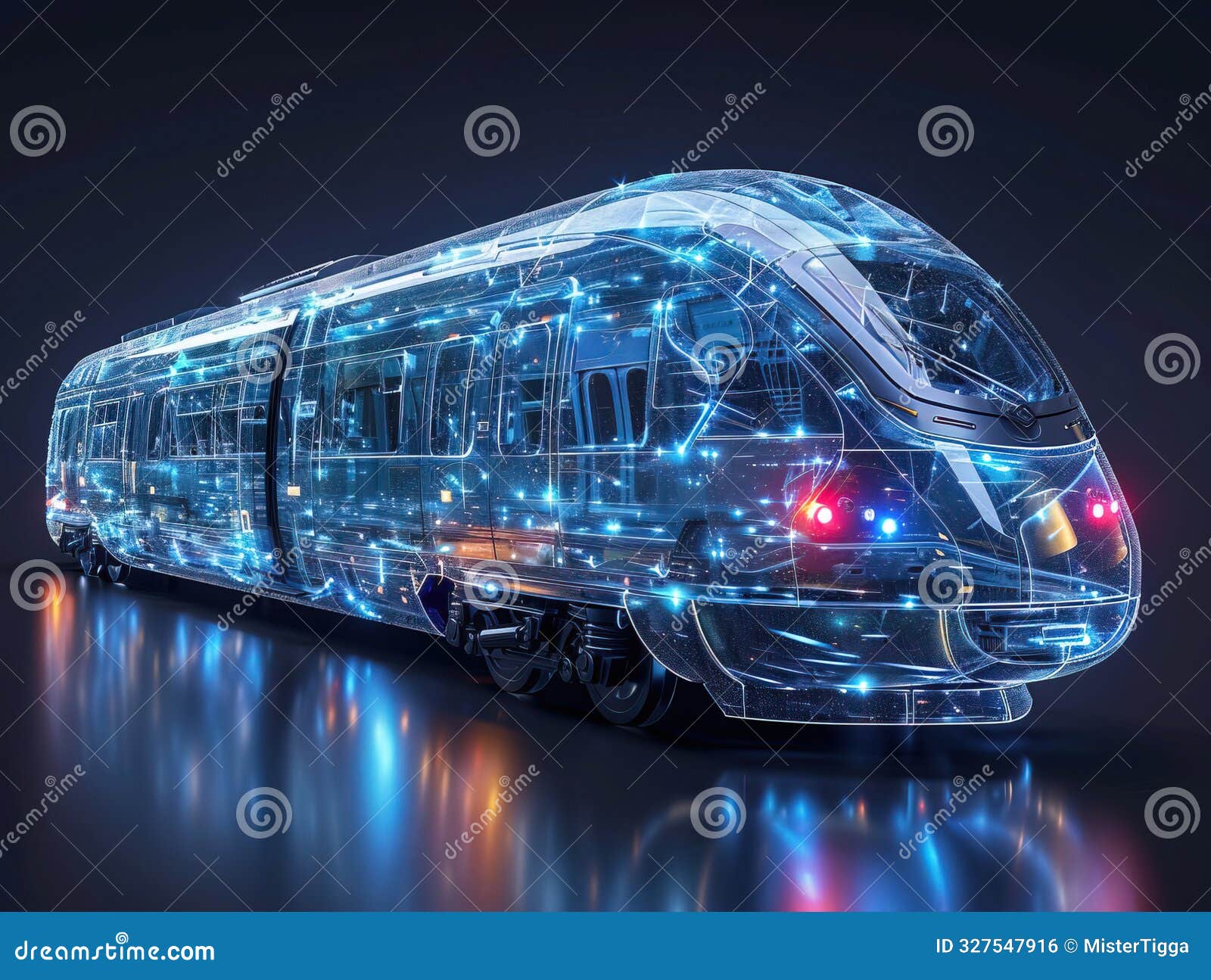 Train Visualization with Augmented Reality Transparent Train in Studio ...
