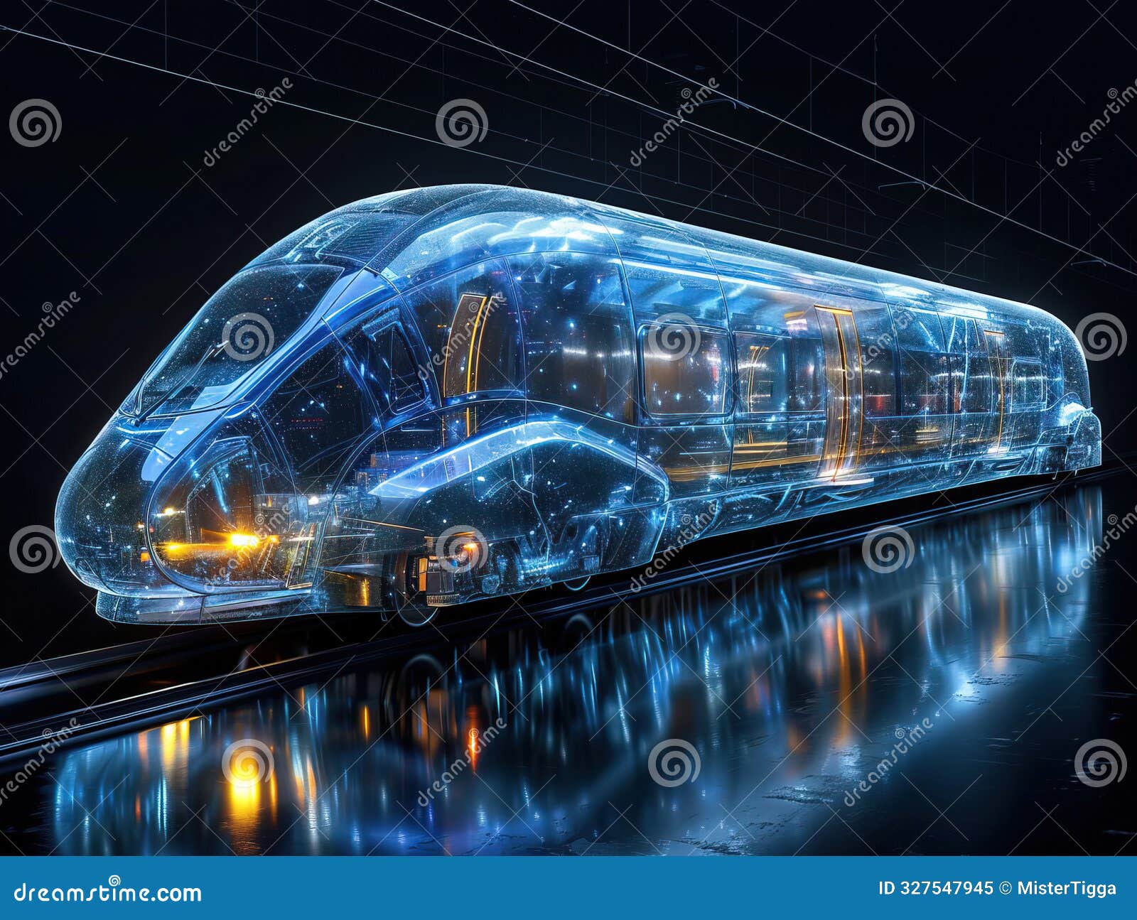 Train Visualization with Augmented Reality Transparent Train in Studio ...