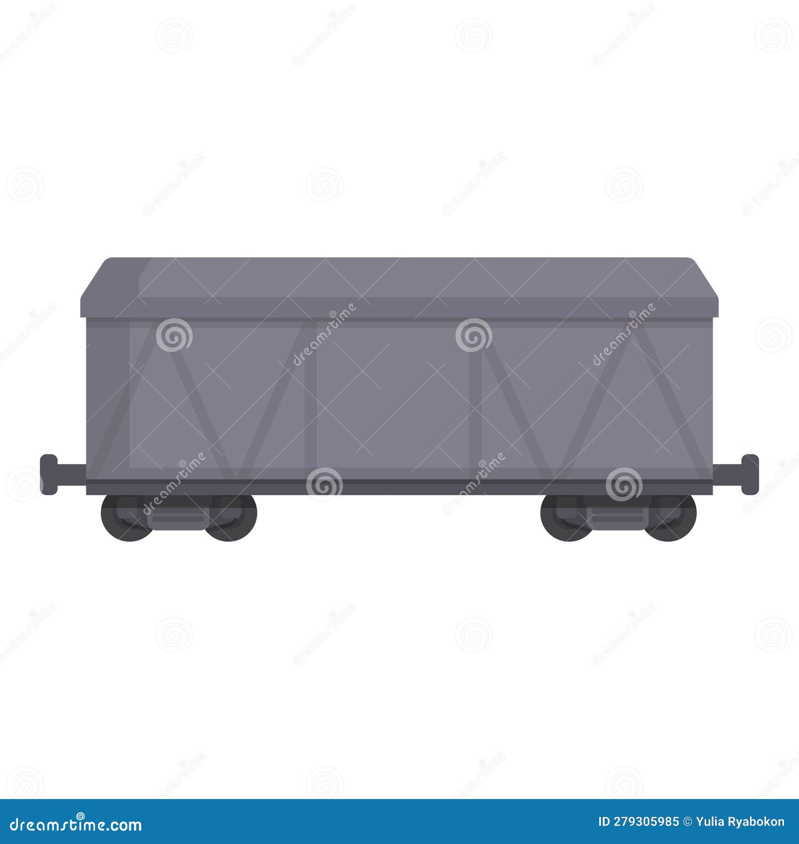 Goods Train Clipart Cartoon