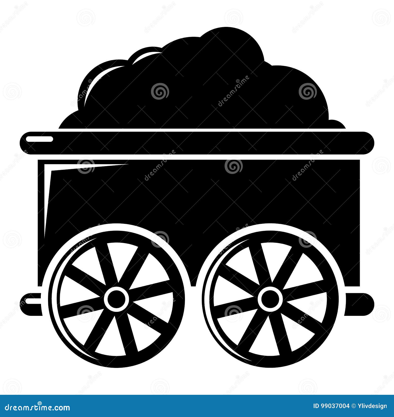 Train Wagon Icon , Simple Style Stock Vector - Illustration of covered ...