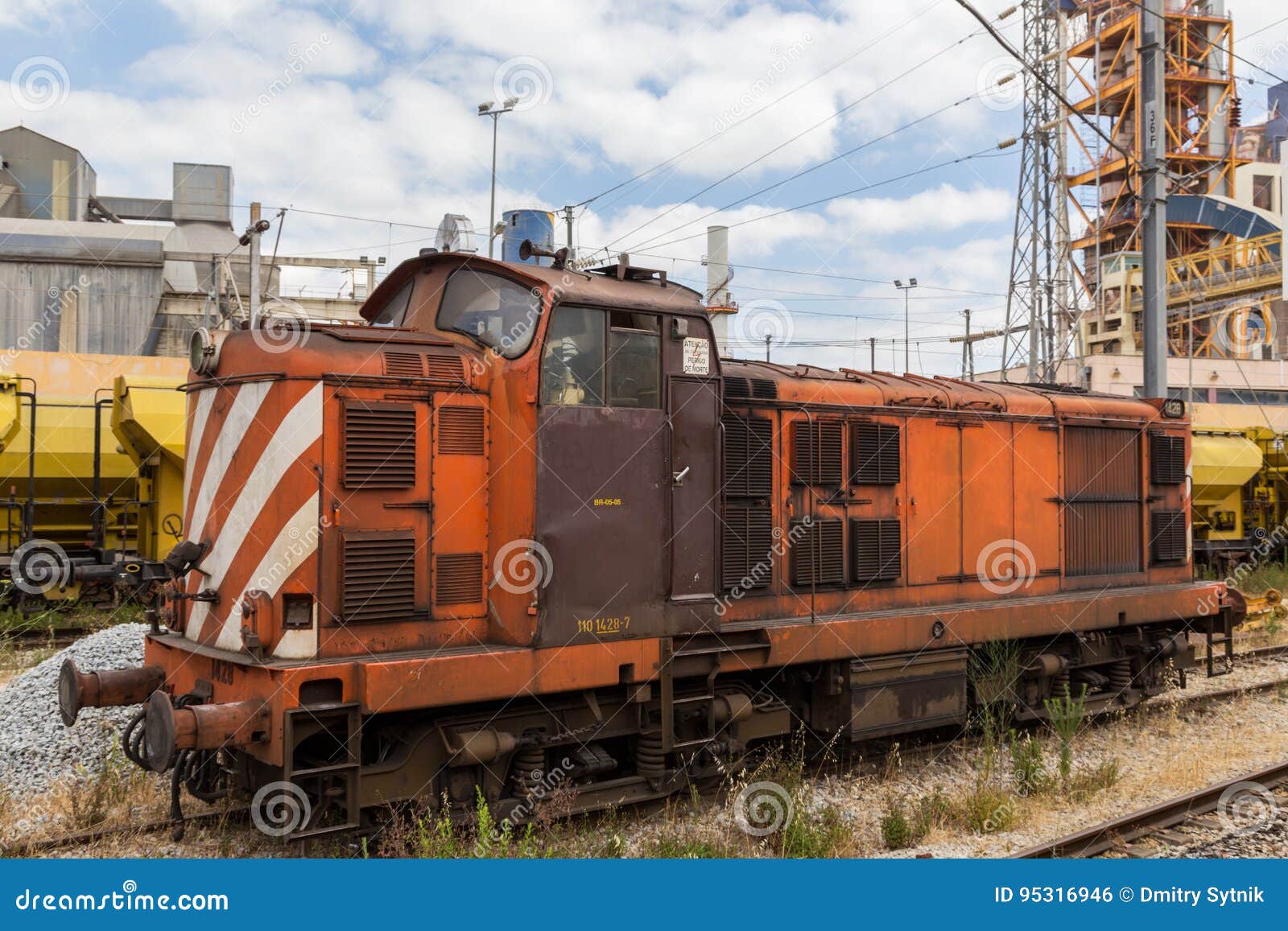 Train Wagon with Industrial Building Factory Stock Photo - Image of ...