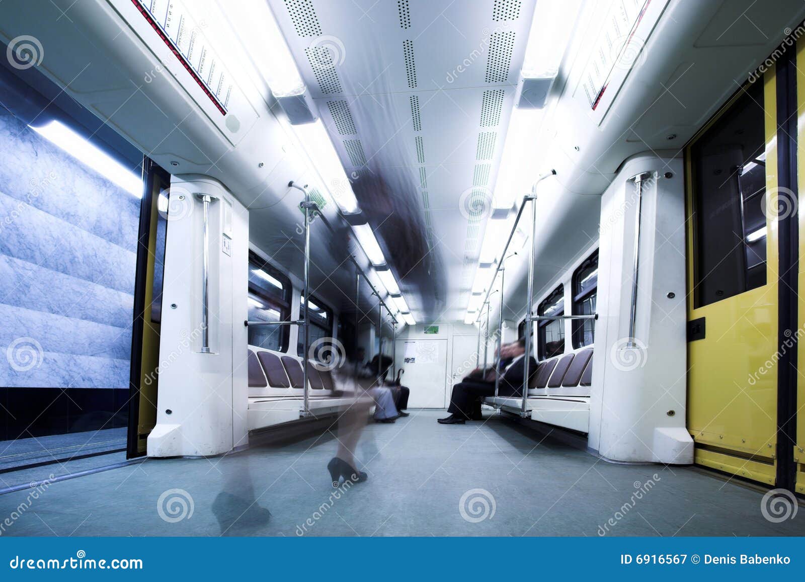 Train Wagon in Moscow Metro Stock Image - Image of modern, connection ...