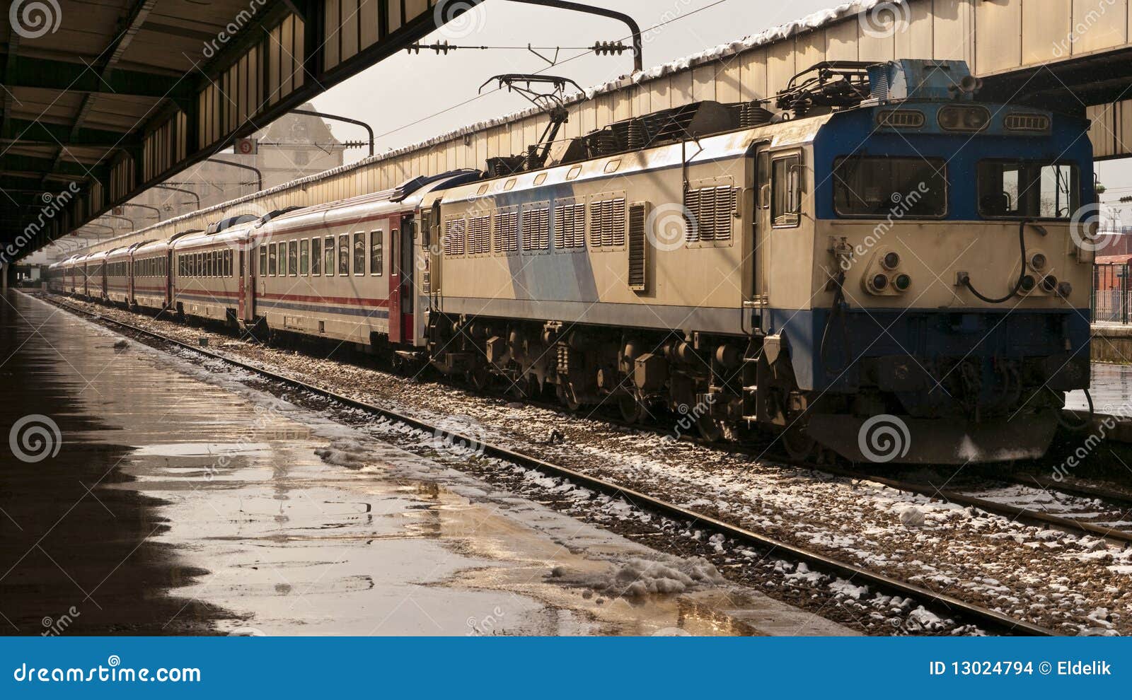 Train waiting at station stock photo. Image of movement - 13024794