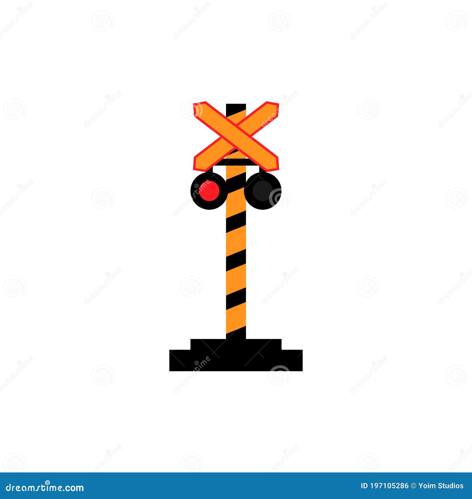 Train Warning Sign Isolated On White. Vector Railway Sign ...