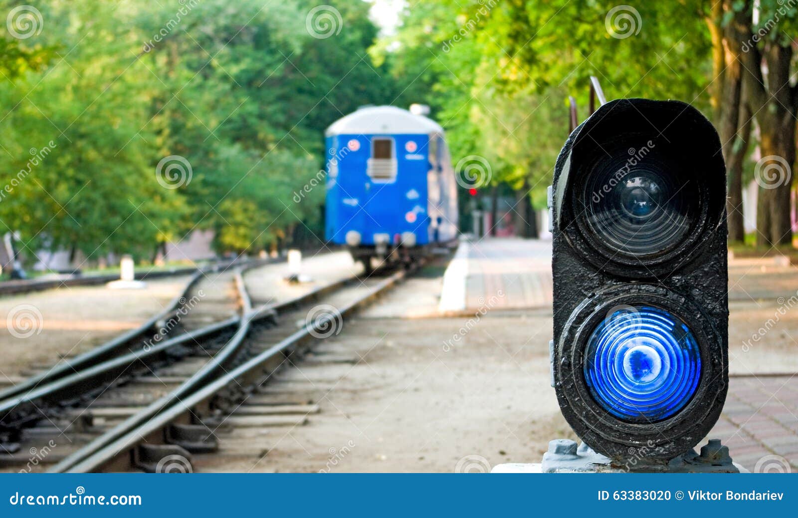 The Train and Warning of the Sign Stock Photo - Image of rail ...
