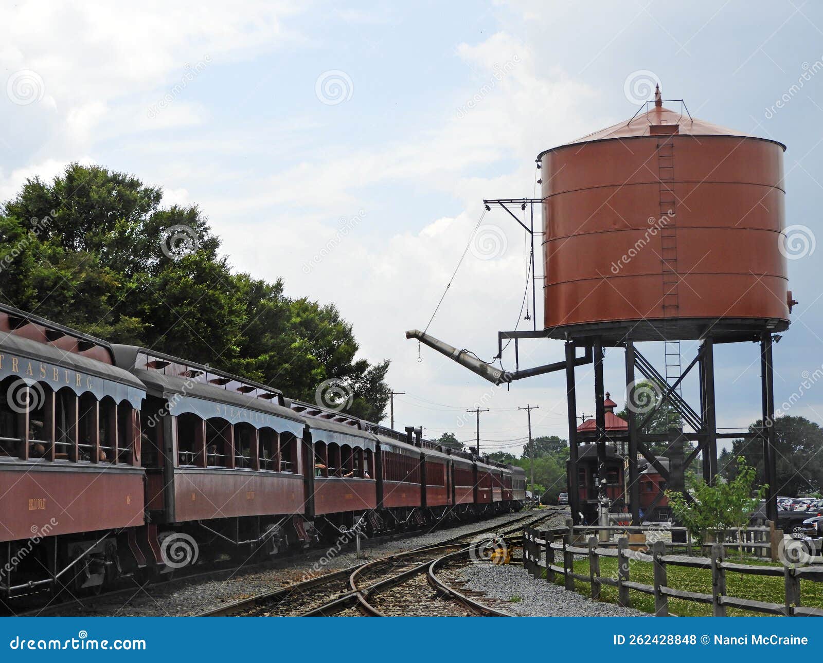 Historic Train Water Tower Strasburg Pennsylvania Stock Photo - Image ...