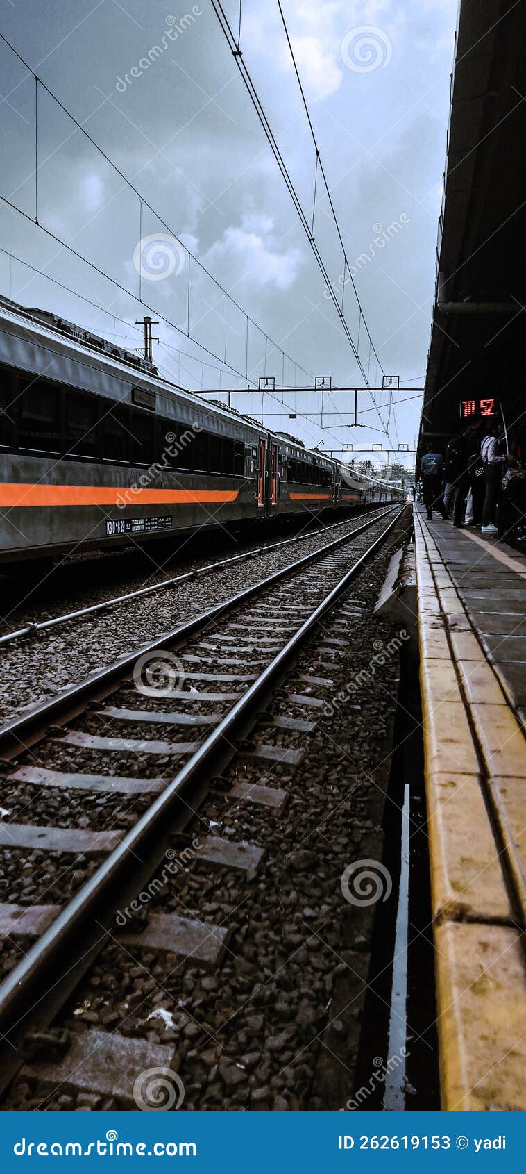 Train Way at the Jakarta Indonesia Stock Image - Image of tram ...