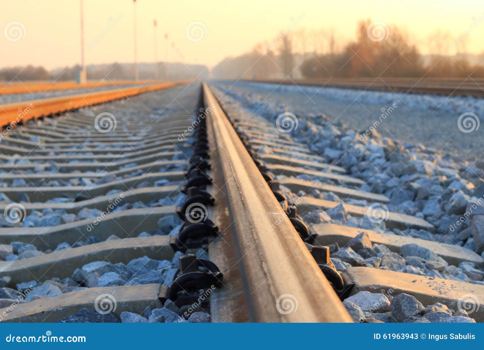 Train way. stock image. Image of stone, railway, industry - 61963943