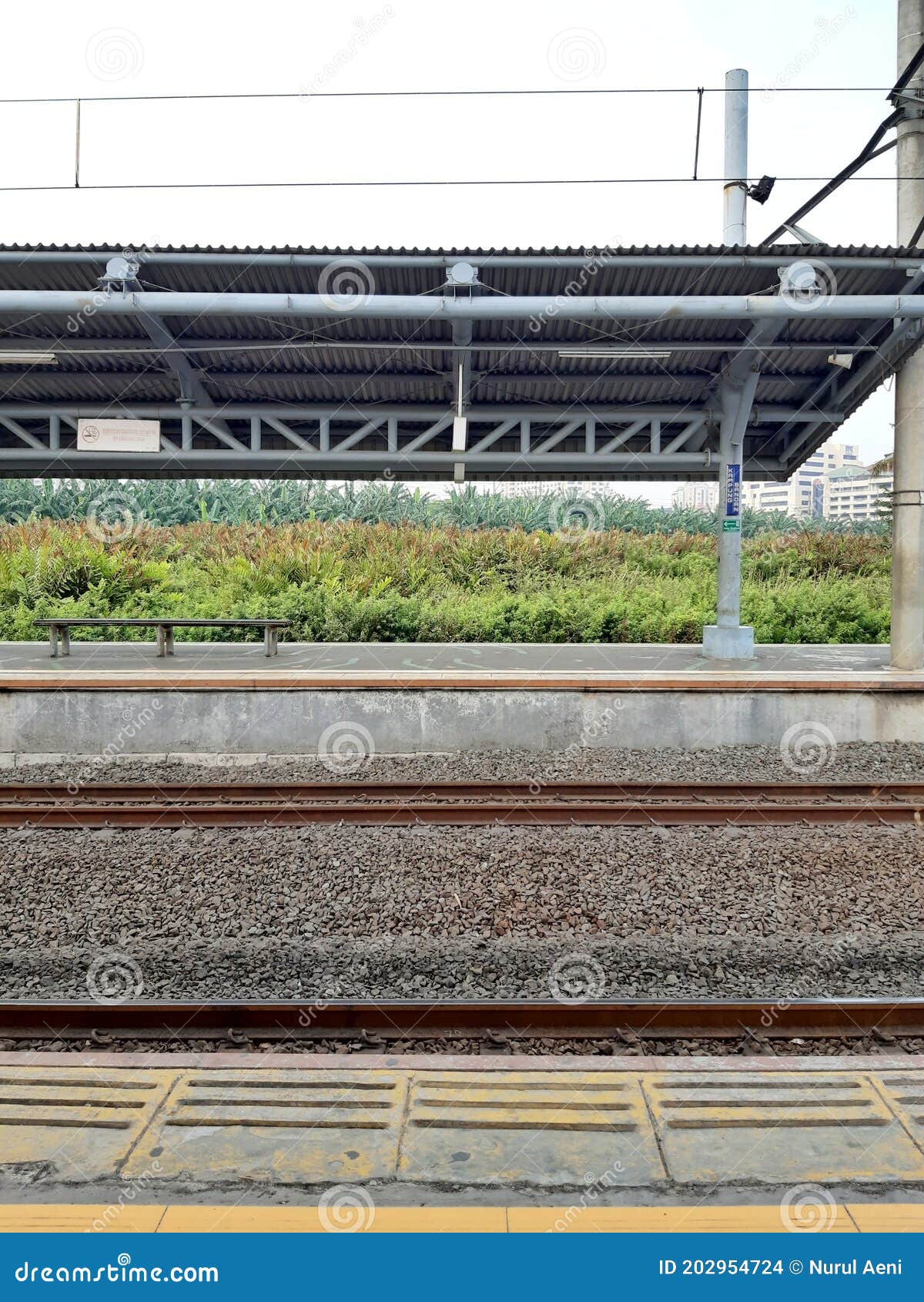 Train Way in the Train Station. Stock Photo - Image of wood, facade ...
