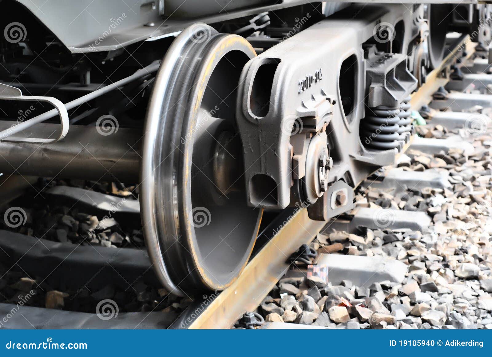 Train wheel stock photo. Image of gravel, stationary - 19105940