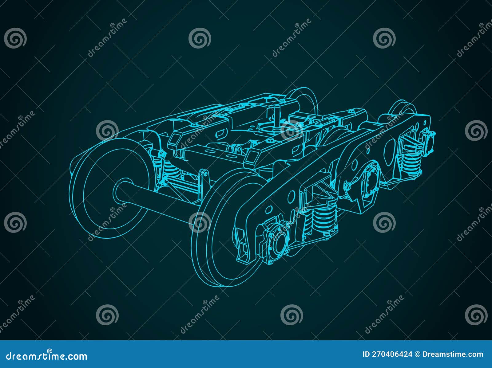 Train Wheelbase Illustration Stock Vector - Illustration of industrial ...