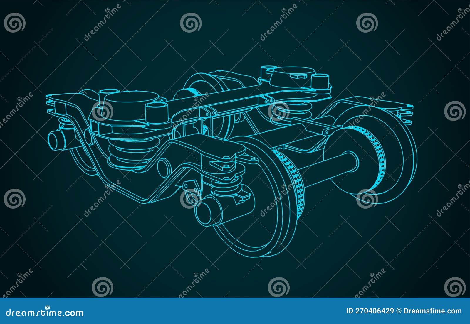 Train wheelbase stock vector. Illustration of outline - 270406429