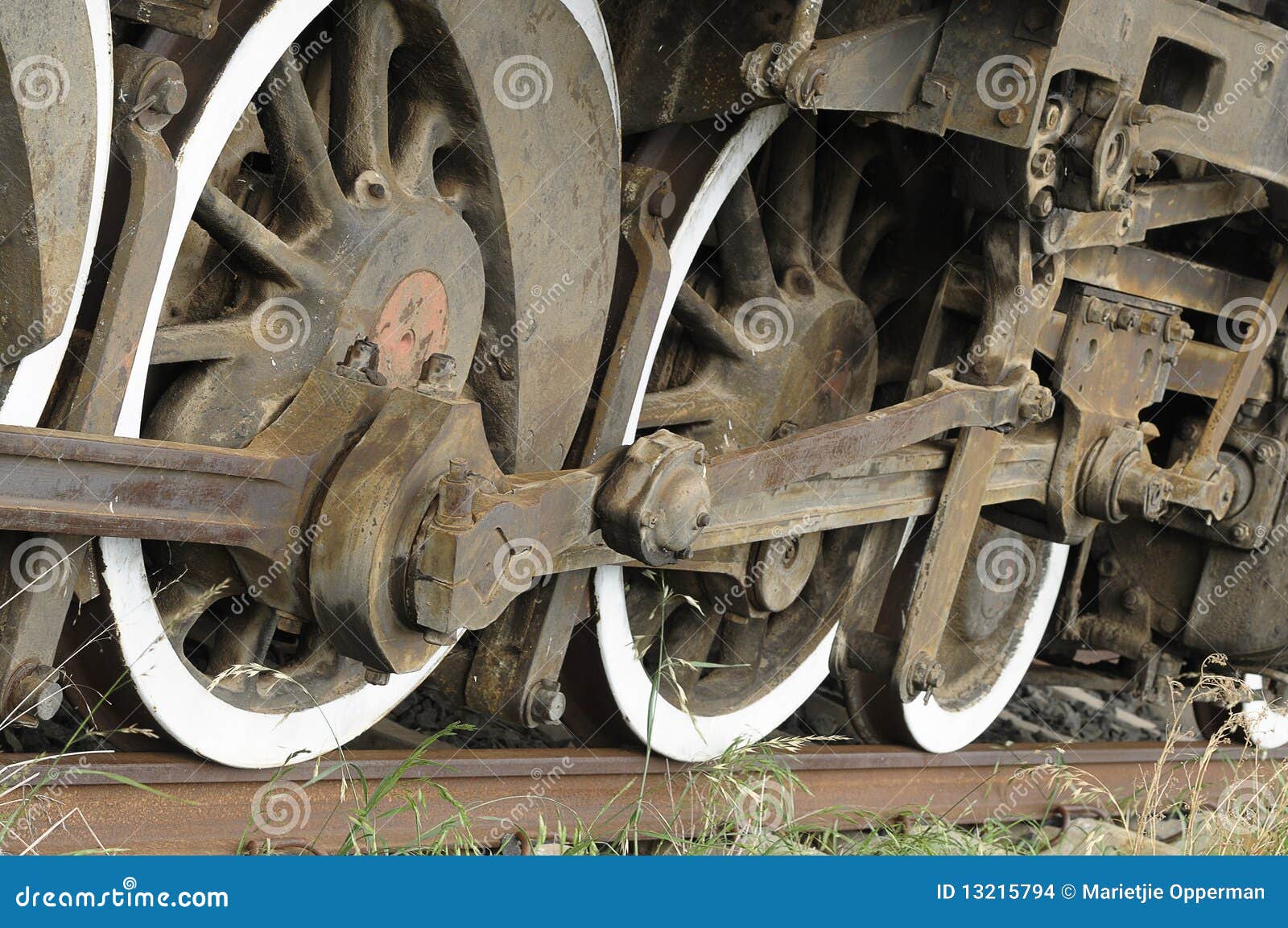 Train wheels stock photo. Image of detail, monochrome - 13215794