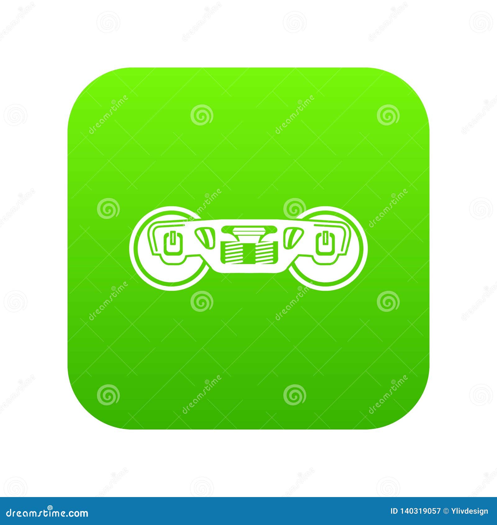 Train Wheels Icon Green Vector Stock Vector - Illustration of diesel ...