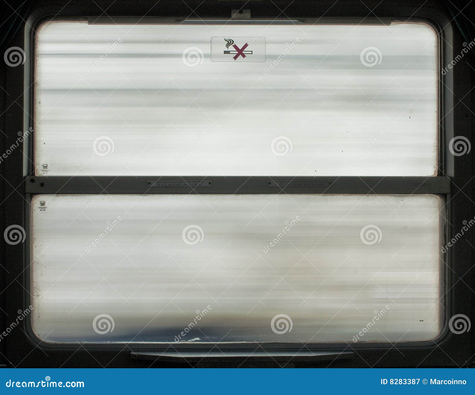 Train Window. Windows Of The Train On Blank Black Screen With The ...