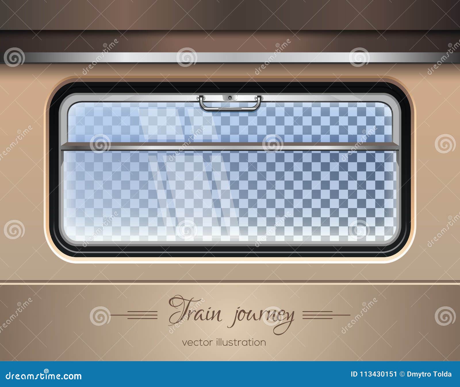 Train Window Isolated On A Transparent Background Cartoon Vector ...