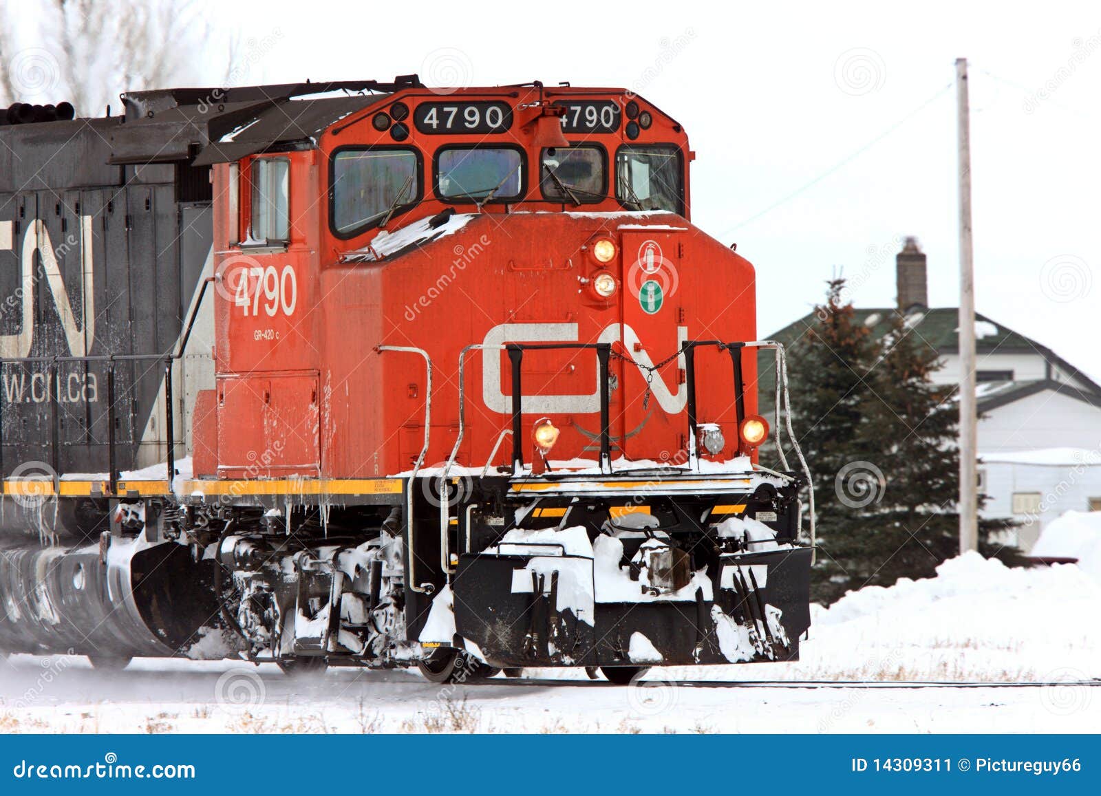 Train in Winter Canada stock image. Image of train, rail - 14309311