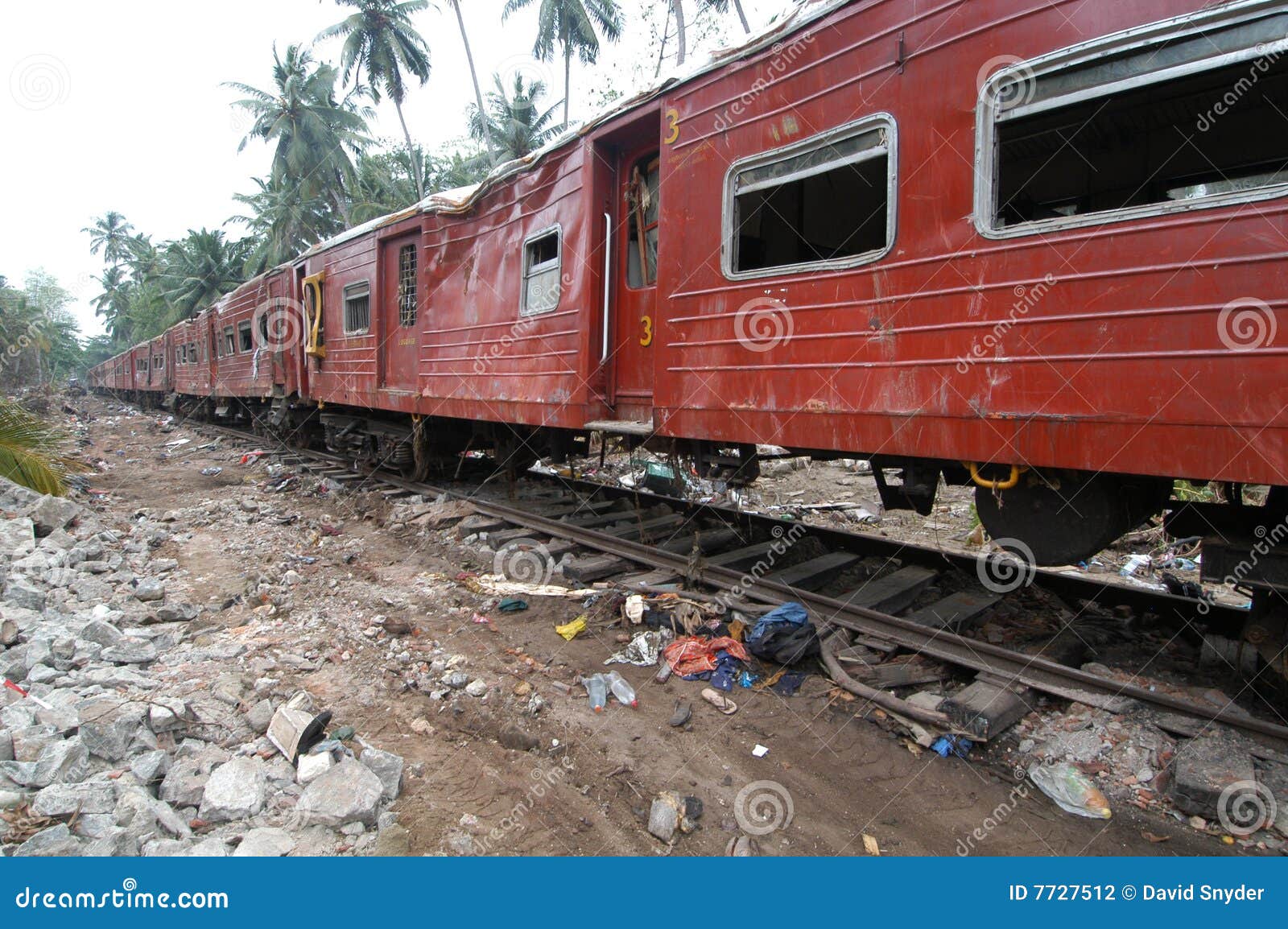 Train Wrecked by Tsunami editorial photography. Image of aftermath ...