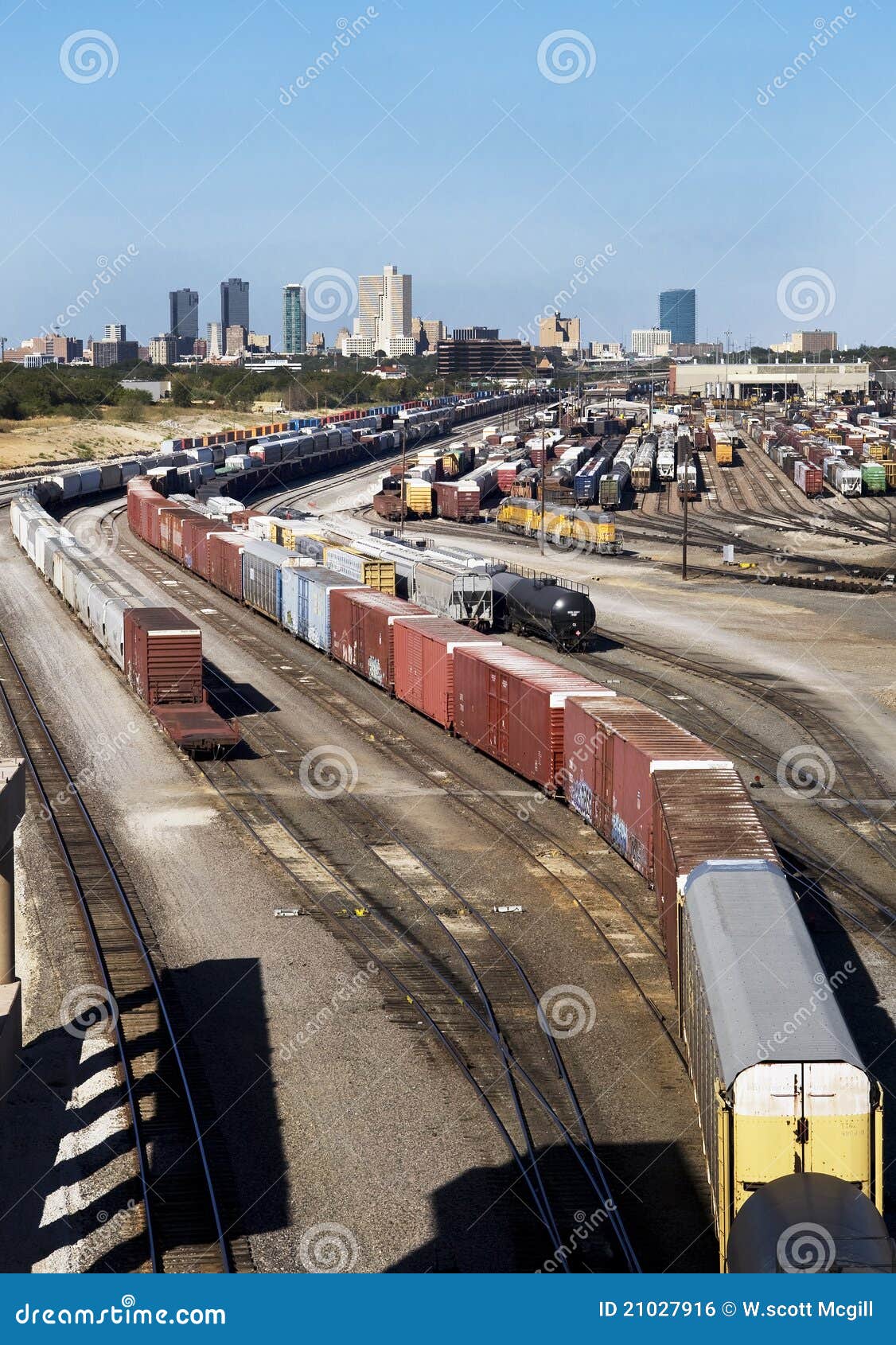 Train Yard. stock photo. Image of freight, downtown, cargo - 21027916