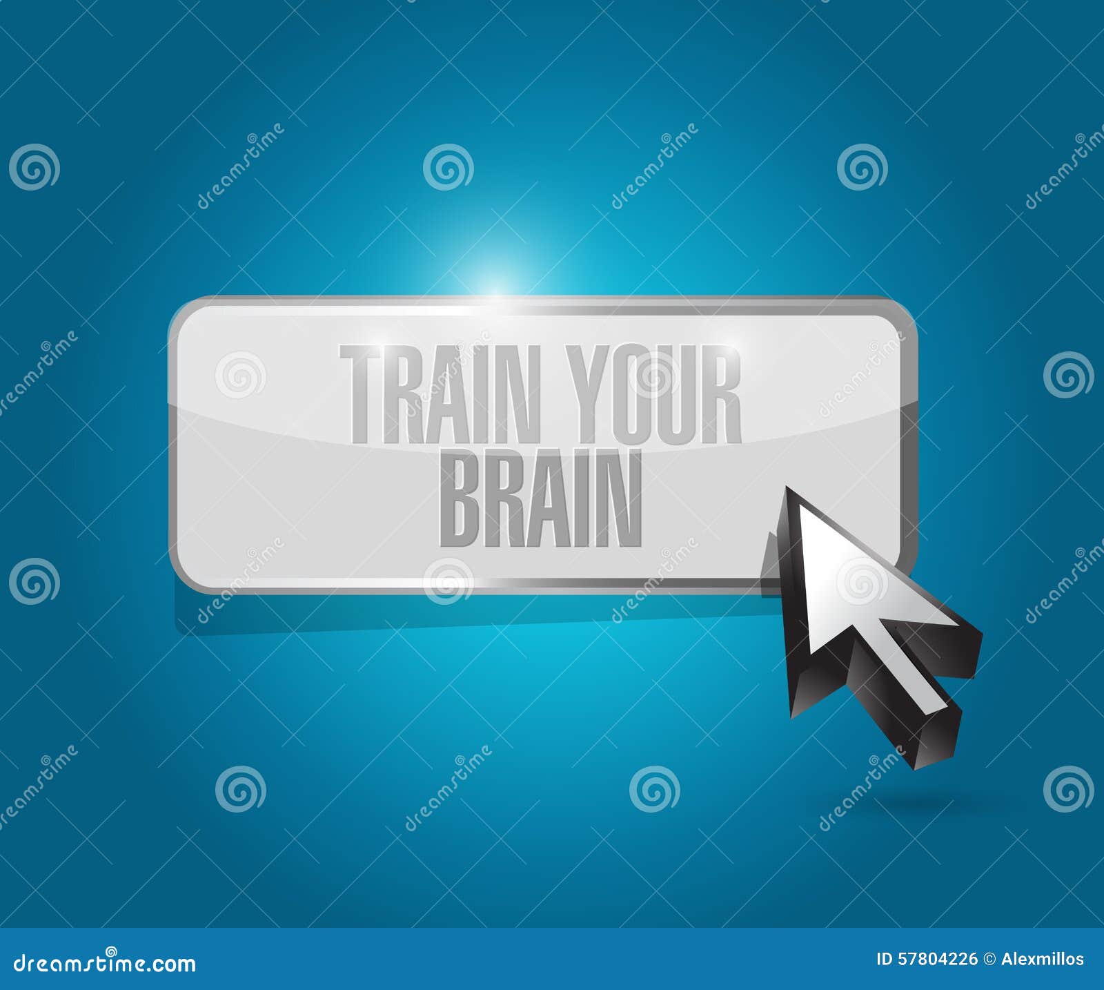 Train Your Brain Button Sign Concept Stock Illustration - Illustration ...