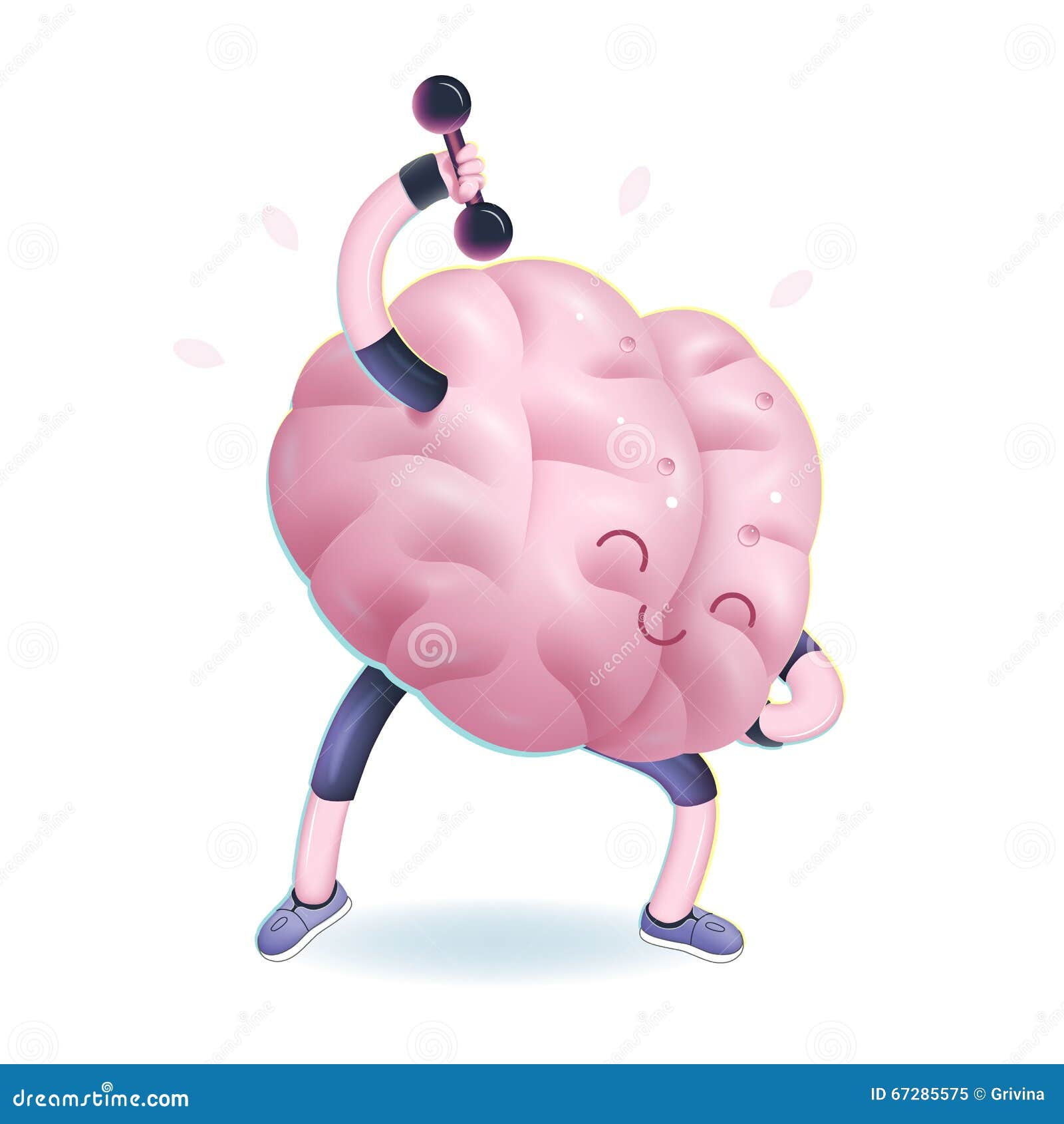 Train Your Brain, Dumbbells Exercises Stock Vector - Illustration of ...