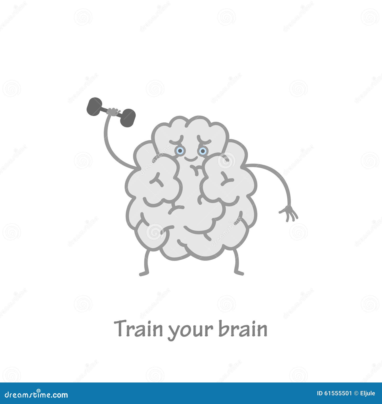 Train your brain stock vector. Illustration of icon, think - 61555501