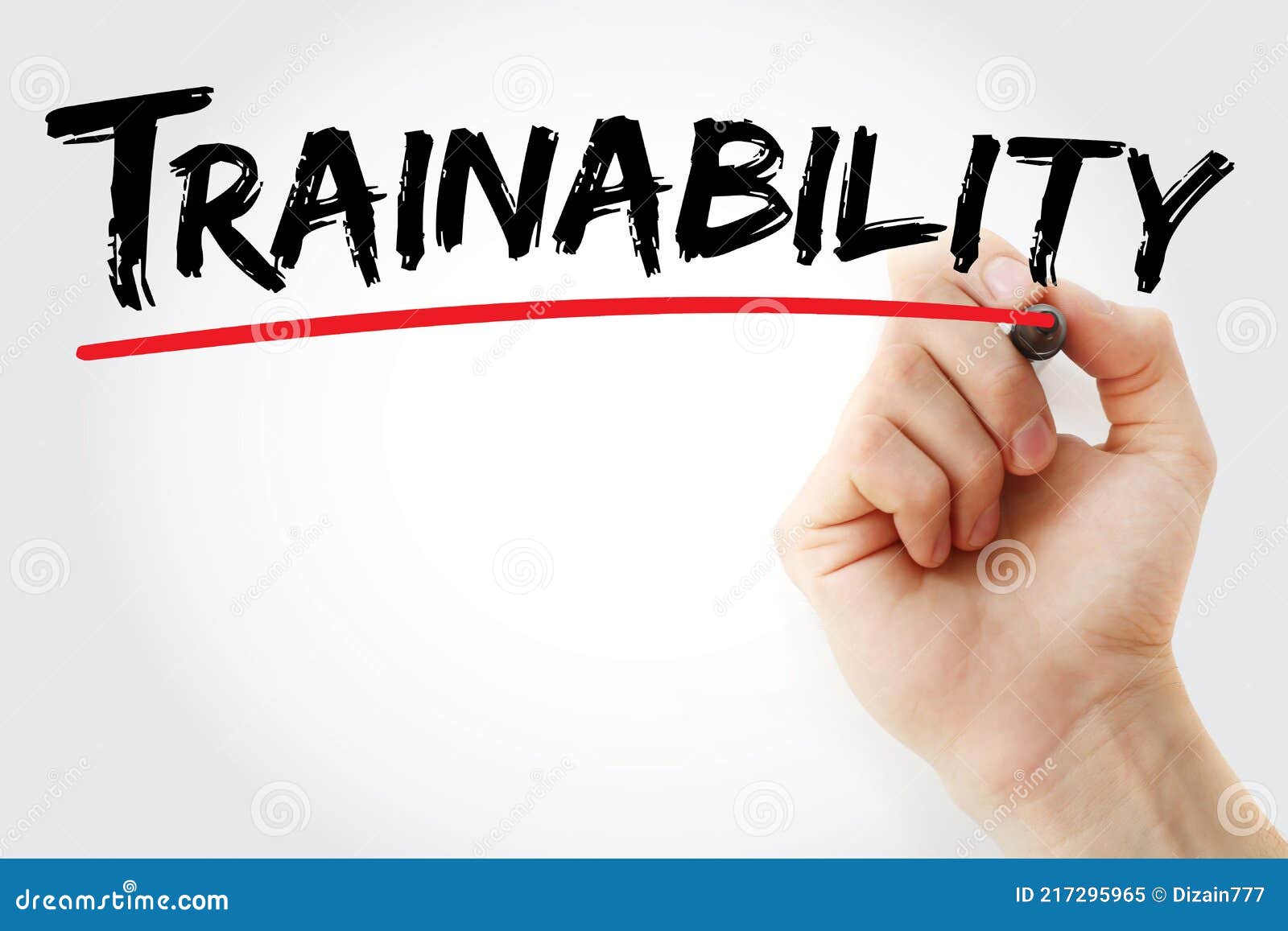 Trainability Text with Marker, Concept Background Stock Image - Image ...