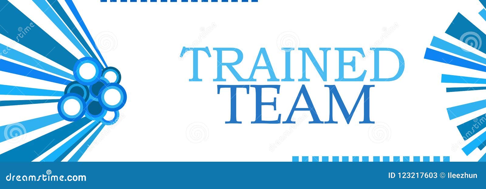Trained Team Blue Graphics Horizontal Stock Illustration - Illustration ...