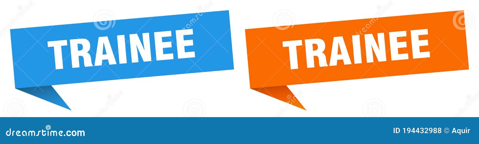 Trainee Banner. Trainee Speech Bubble Label Set Stock Vector ...