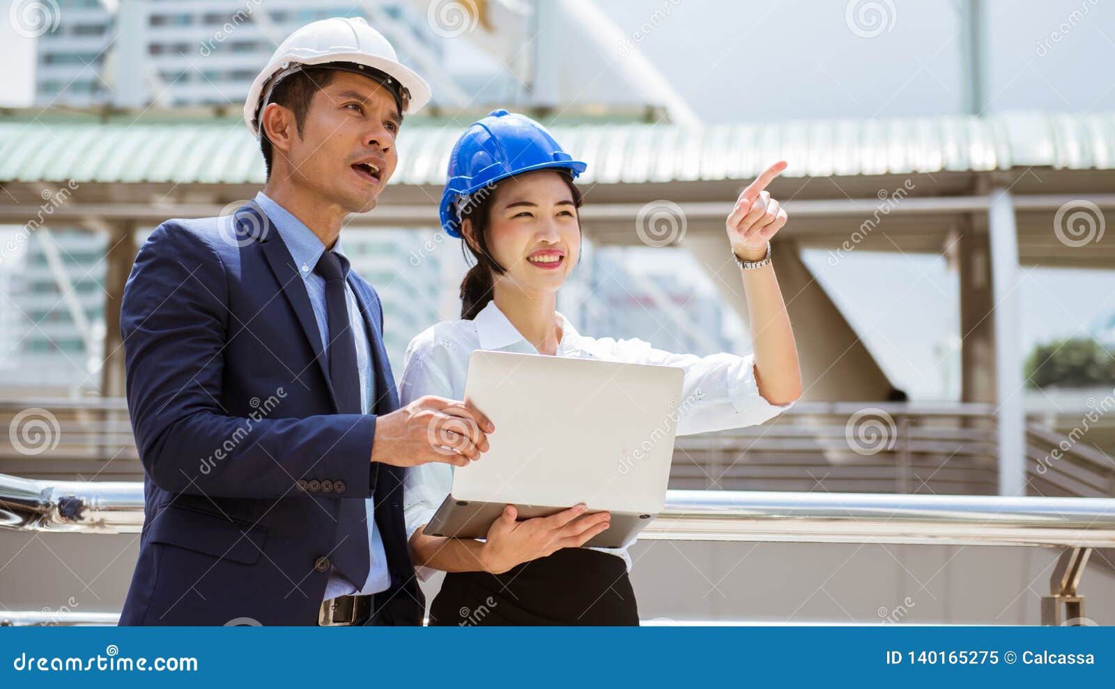 Trainee Engineer Present the Idea To Her Boss Stock Image - Image of ...