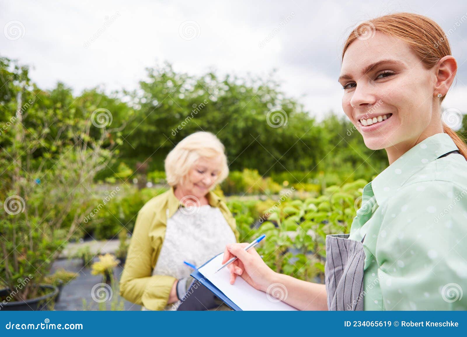 Trainee Gardener with Checklist Notes an Order Stock Image - Image of ...
