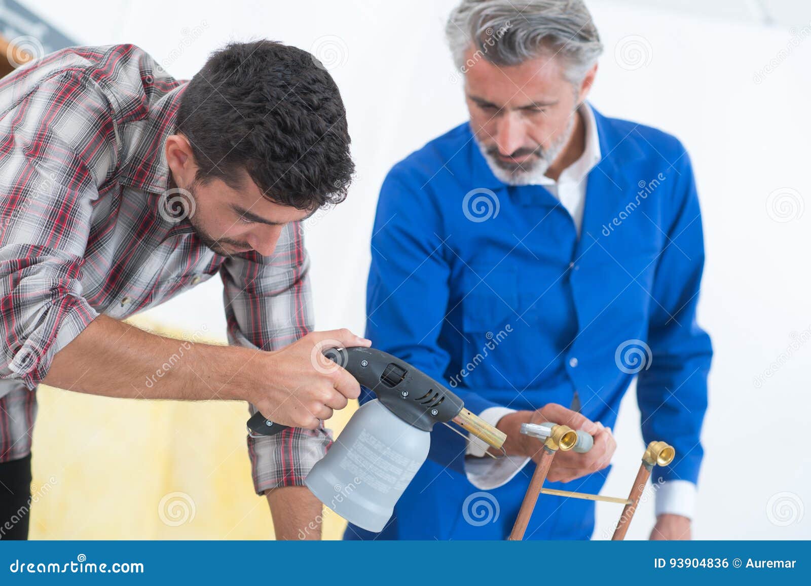 Trainee Learning To Solder in Workshop Stock Photo - Image of ...