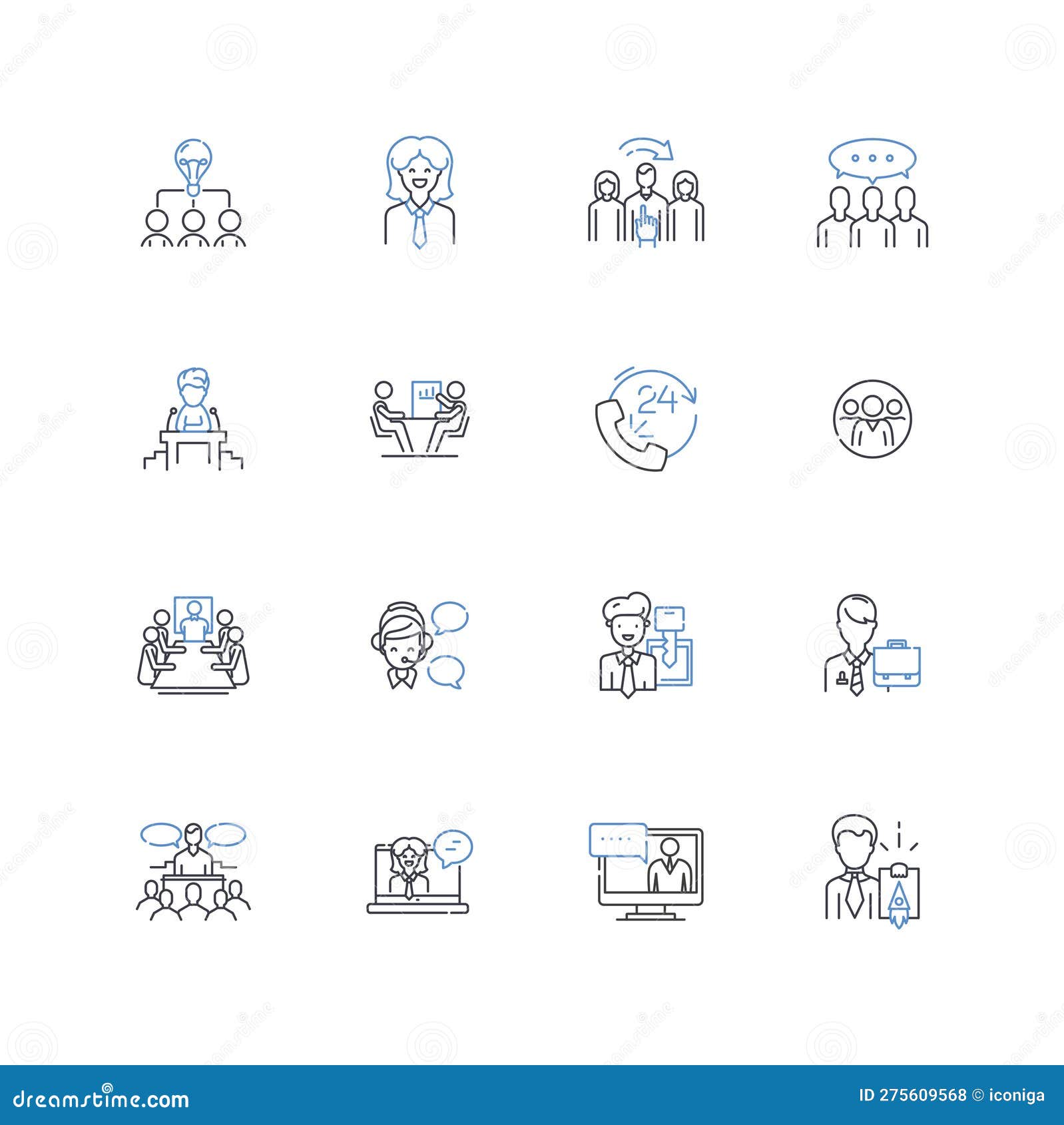 Apprentice Line Icons Collection. Diligence, Learning, Guidance ...