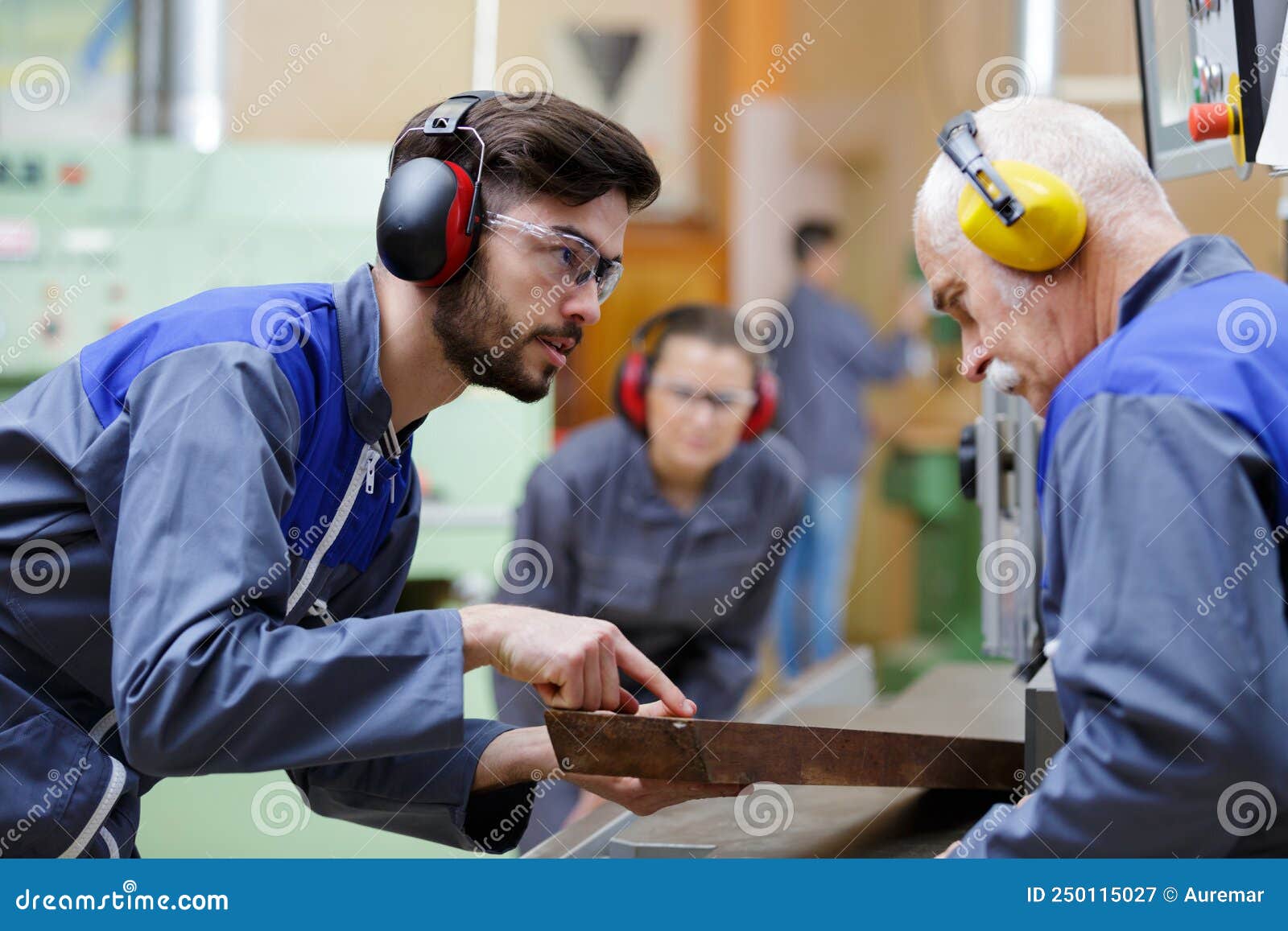 Trainee Manual Worker Asking Senior Supervisor Question Stock Image ...