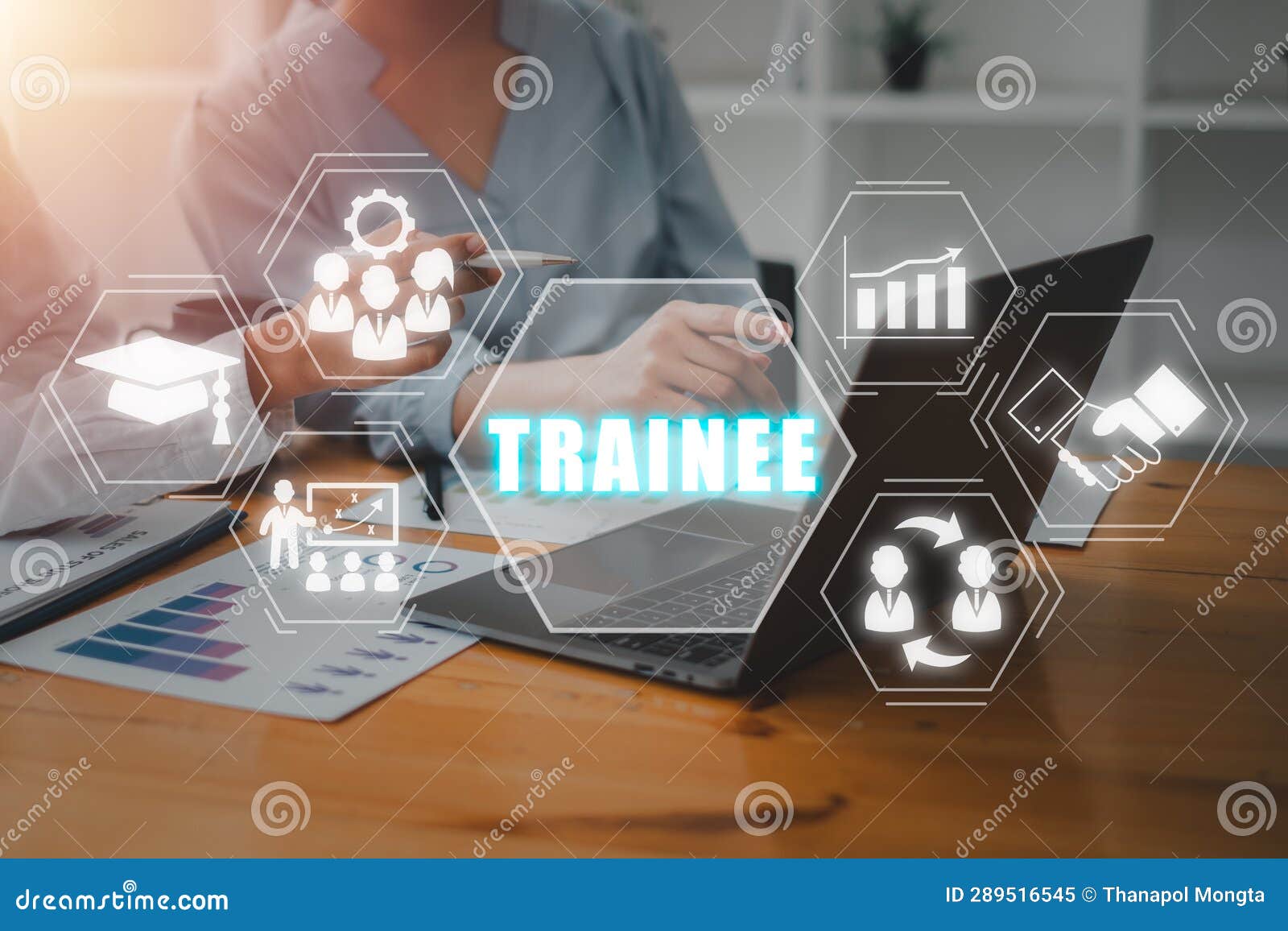 Trainee Program and Apprenticeship on the Job Training Concept, Stock ...