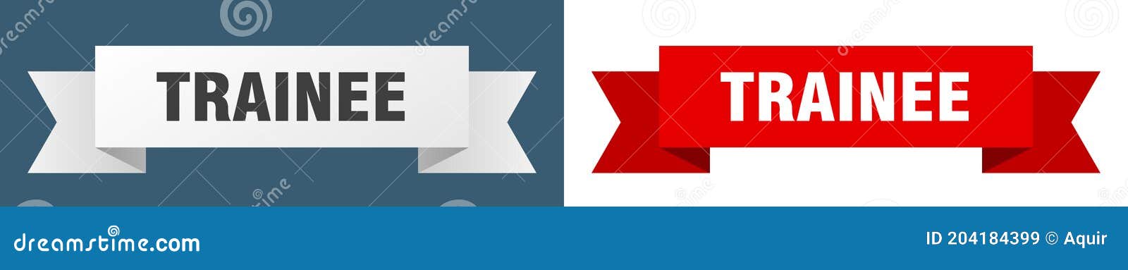 Trainee Ribbon. Trainee Isolated Paper Sign. Banner Stock Vector ...